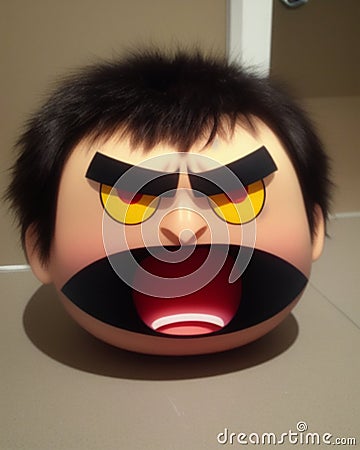 Angry Emoji, A Boy Shouting With Anger Emoji Stock Image ...