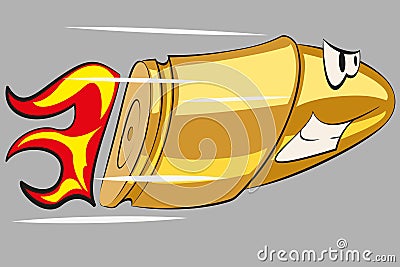 Angry Funny Bullet Stock Vector - Image: 64845577