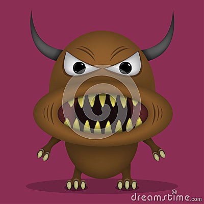 Angry Horror Monster Vector Illustration | CartoonDealer.com #86569658