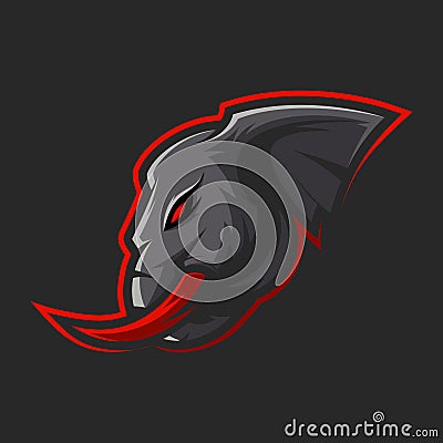 ANGRY MAMMOTH ELEPHANT MASCOT ILLUSTRATION GAMING VECTOR ...