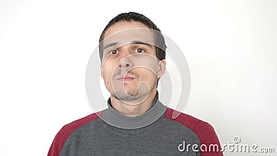 Angry Man with Evil Eyes, Serious Dramatic Expression. Closeup on a ...