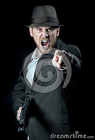 Angry Man With Gun Royalty-Free Stock Photo | CartoonDealer.com #28439139