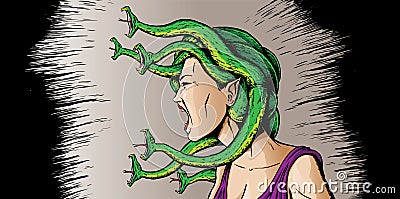 Angry Medusa Royalty-Free Stock Photo | CartoonDealer.com #26613069