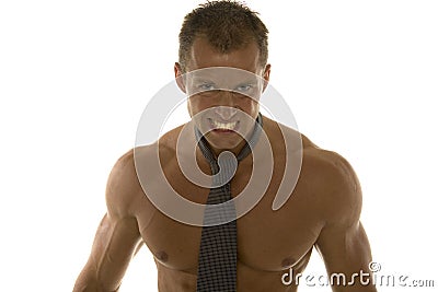 Angry Muscular Businessman Stock Photography - Image: 1253372