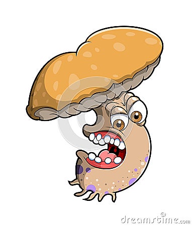 Angry Mushroom Royalty Free Stock Image - Image: 38214456