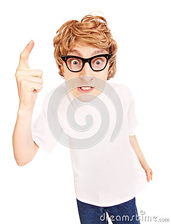 Angry Nerd Royalty Free Stock Photography - Image: 11069067