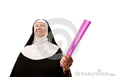 Angry Nun Stock Photo - Image: 12810450
