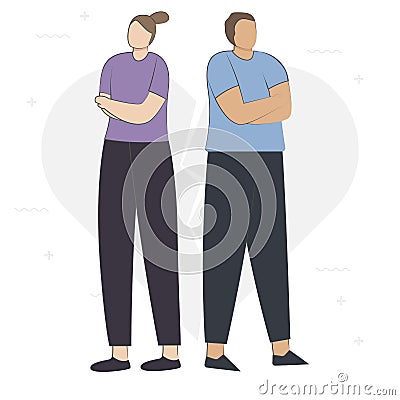 People Brawling And Shouting At Each Other Flat Cartoon Vector ...