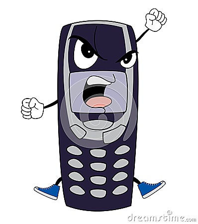 Angry Phone Cartoon Stock Illustration - Image: 43762035