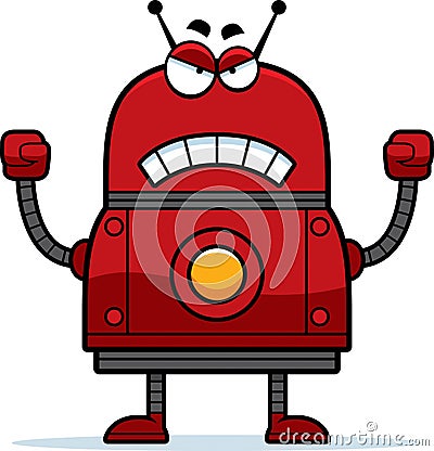 Angry Red Robot Stock Vector - Image: 47170361
