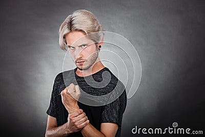 Angry Serious Young Man, Negative Emotion Stock Photography ...