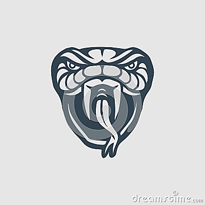 The Angry Snake Head Illustration Logo Cartoon Vector | CartoonDealer ...
