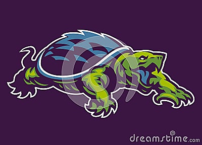 Angry Snapping Turtle Sport Mascot Logo Style Vector Illustration ...