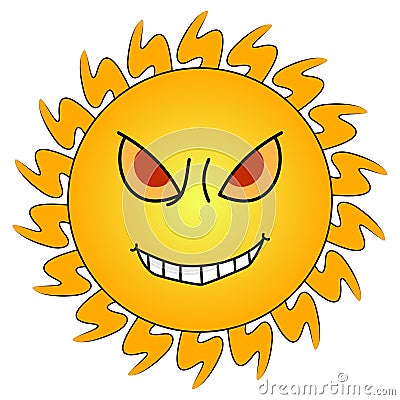 Angry Sun Stock Vector - Image: 40967827