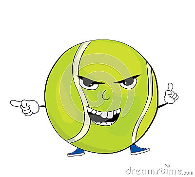 Angry Tennis Ball Cartoon Stock Illustration | CartoonDealer.com #44057623