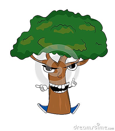 Angry Tree Cartoon Stock Illustration | CartoonDealer.com #47957809