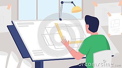 Animated Architect Illustration Stock Footage - Video of video, graphic ...