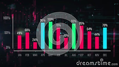 Animated BG with the Emerging Graph Showing the Rise and Fall of the ...