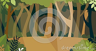 Animated Background of Trees in a Naturally Dark Forest Stock Video ...