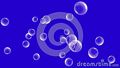 Animated Background of White Bubbles on a Blue Screen Stock Footage ...