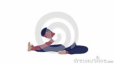Animated Boy Training Flexibility Stock Video - Video of healthy, loop ...