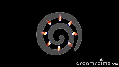 Animated Cartoon Jet Flames Stock Footage - Video of spaceship, people ...