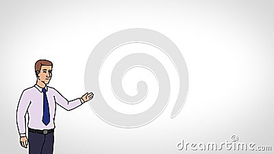 Animated Character Boss or Manager Stands in the Foreground and Says ...