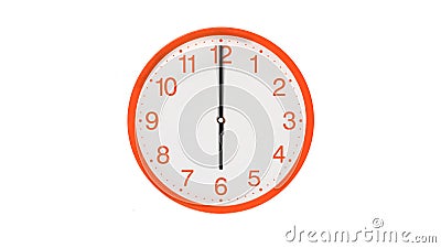 Animated Clock Counting Down 12 Hours Over 60 Seconds. Seamlessly Loops ...