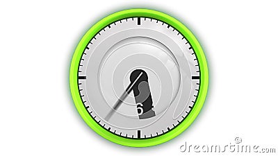 Animated Clock Counting Down 12 Hours Over 15 Seconds.Time Lapse. Alpha ...