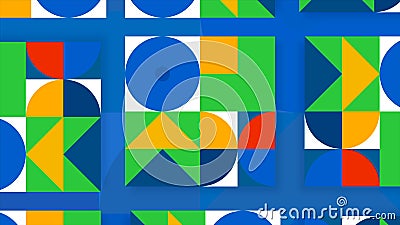 Animated Collage of Geometric Shapes. Motion. Colorful Geometric Shapes ...