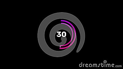 Animated Countdown from 60 Seconds on a Transparent Background Stock ...