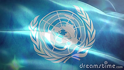 Animated 3D Flag of United Nations Organization Stock Footage - Video ...