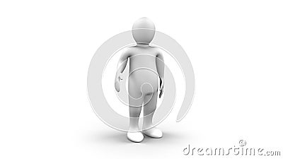 Animated 3d man stock footage. Video of isolated, form - 42767854