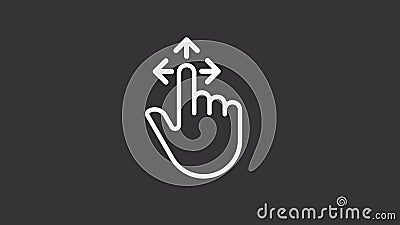 Animated Drag White Linear Icon Stock Video - Video of graphic, screen ...