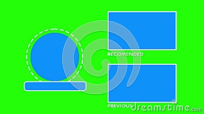 Animated End Screen stock video. Video of creator, design - 238089681