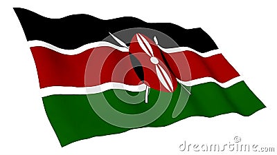 Animated flag of Kenya stock video. Video of global, determination ...