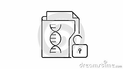 Animated Genetic Data Linear Icon Stock Footage - Video of access ...