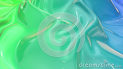 Animated Green Blue Liquid Gradient of Paint As Background in 4k. 3D ...
