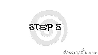 Animated Hand Lists Top Steps - 1 To 10 - on a White Board. All ...