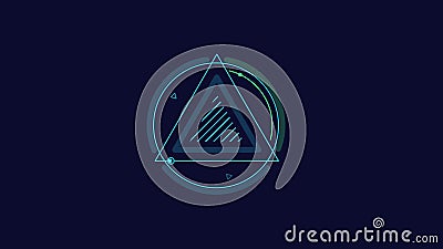 Animated HUD Infographic Element Triangle in a Circle. Stock Video ...