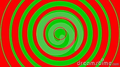 Animated Increasing Red Linear Circles from the Center. Flat Vector ...