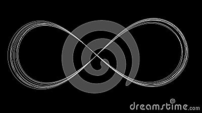 Animated Infinity Symbol with Blue Glow. Abstract Neon Glowing Infinity ...