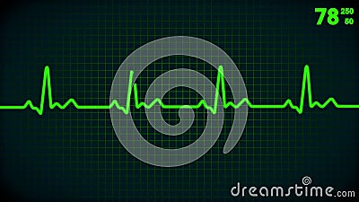 Animated Lifeline of a Beating Heart Stock Footage - Video of number ...