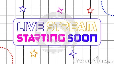 Animated Live Stream Starting Soon Aesthetic Stock Footage - Video of ...