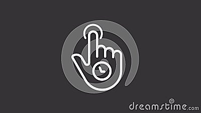 Animated Long Tap White Linear Icon Stock Footage - Video of graphic ...