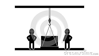 Animated Master and Subordinate at Construction Site are Arguing Over ...