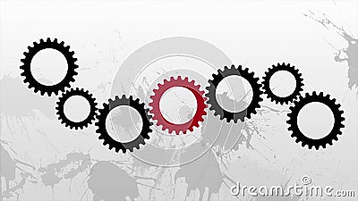 Animated Mechanism of Rotating Gears Stock Video - Video of creativity ...