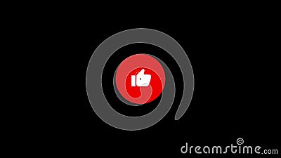 Animated Mouse Cursor Clicks on the Thumbs Up Round Icon. Thumb Up ...