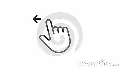 Animated Move To Left Linear Icon Stock Video - Video of animation ...