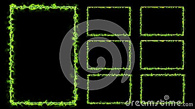 Animated Neon Frame for Inscriptions and Captions of Signs of Light ...